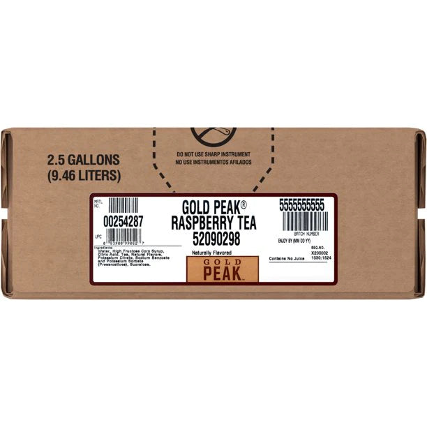 Gold Peak Raspberry Tea 2.5 Gal BIB Fountain Concentrate – CoolBreeze ...