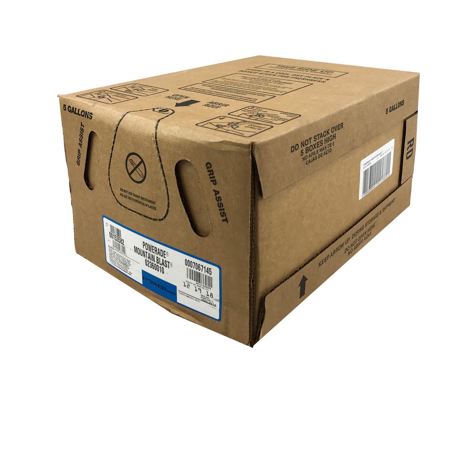 Powerade Mountain Blast Sports Drink Concentrate - 5 Gallon Bag-In-Box