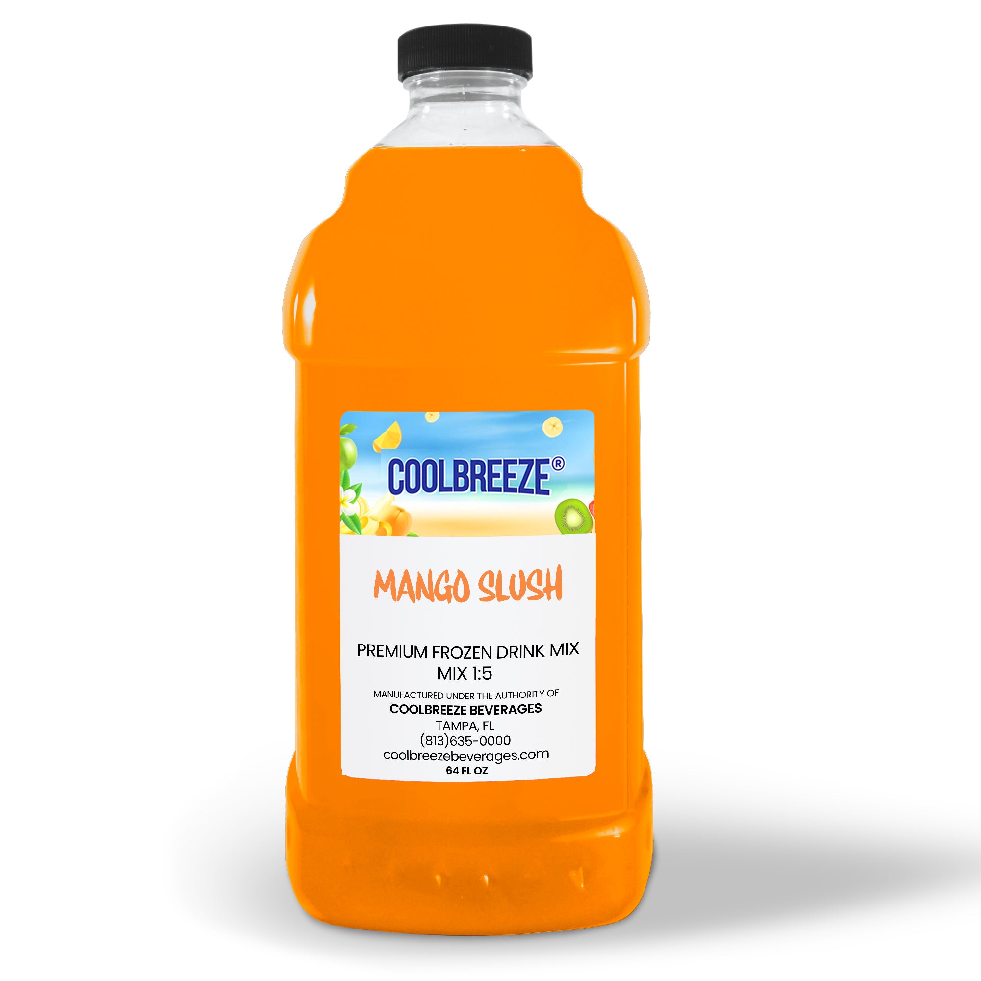 Coolbreeze Mango Slush Mix for Frozen Drink Machines - 1/2 Gallon Ready ...